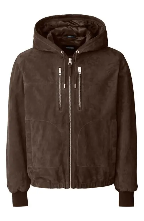 Mackage Hooded Suede Jacket