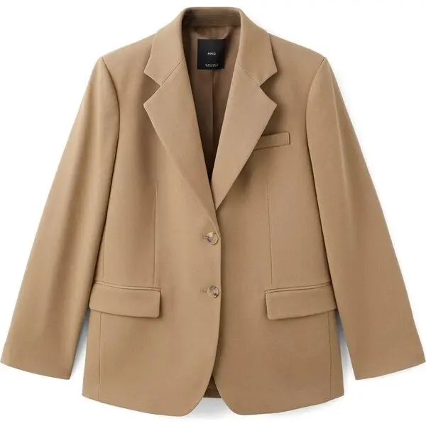 Mango Osaka Blazer - Medium Brown