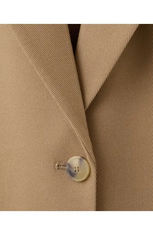 Mango Osaka Blazer - Medium Brown
