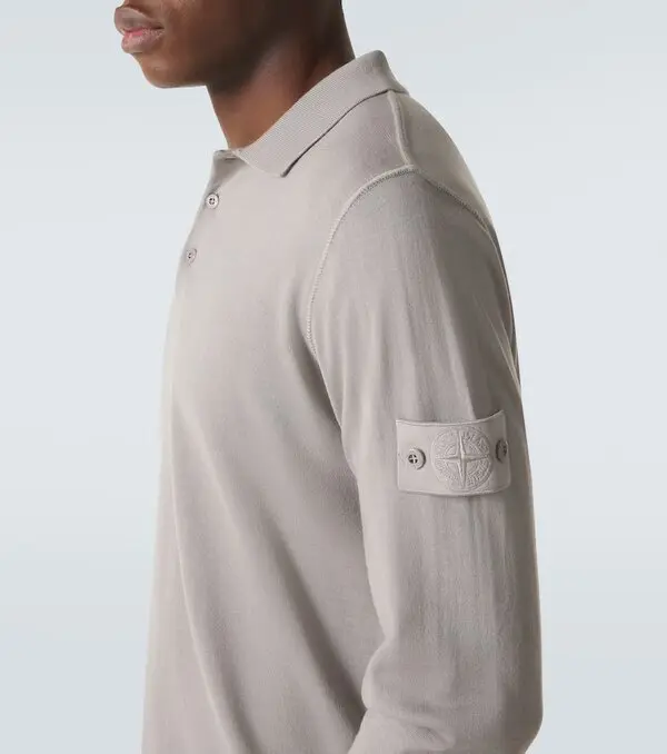 Stone Island Compass Virgin Wool Polo Shirt