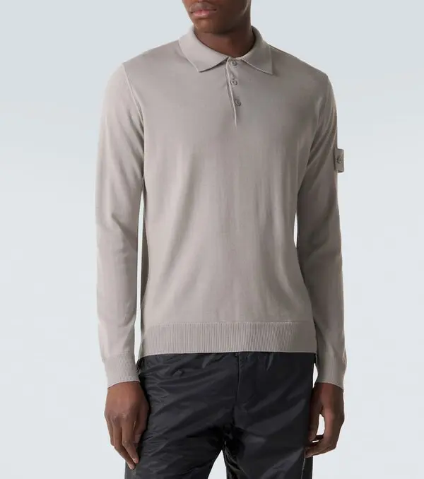 Stone Island Compass Virgin Wool Polo Shirt