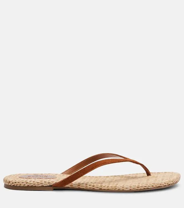 Staud Freja Suede Thong Sandals
