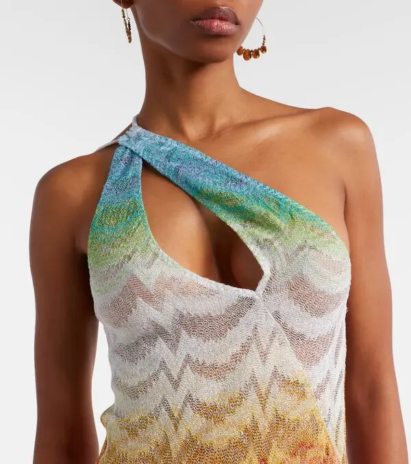 Missoni Asymmetric Lame Maxi Dress