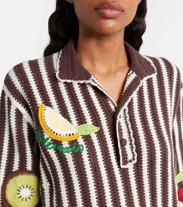 ALEMAIS Sundae Crochet Embroidered Cotton Kaftan