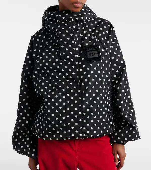 GANNI Polka-dot Jacket - Black