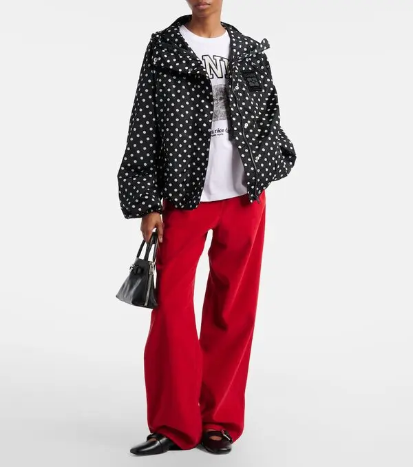 GANNI Polka-dot Jacket - Black