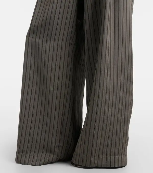 Dries Van Noten Striped Wide-leg Trousers