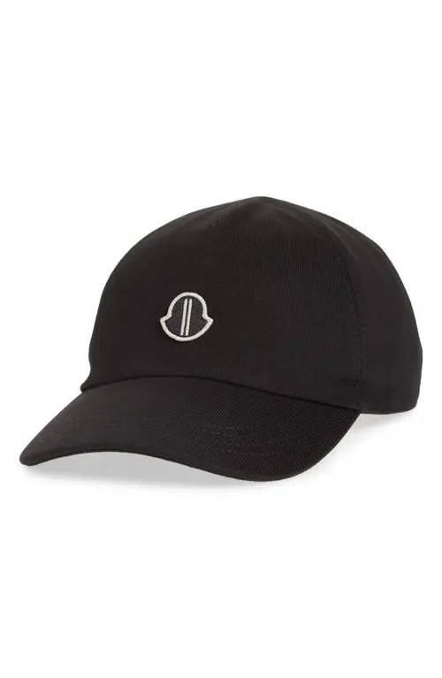 Moncler Logo Patch Baseball Cap - Black