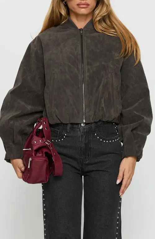 Princess Polly Mastery Faux Suede Jacket