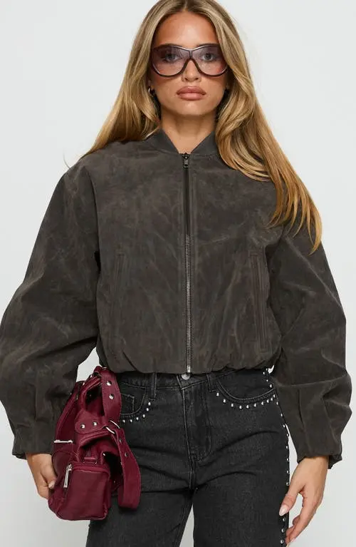 Princess Polly Mastery Faux Suede Jacket