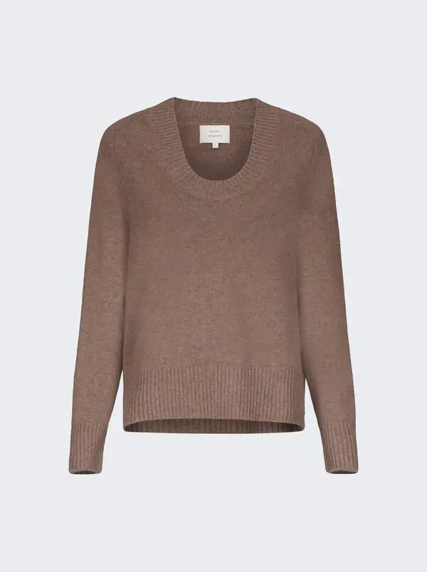Loulou De Saison Dropped U-neck Cashmere Sweater - Brown