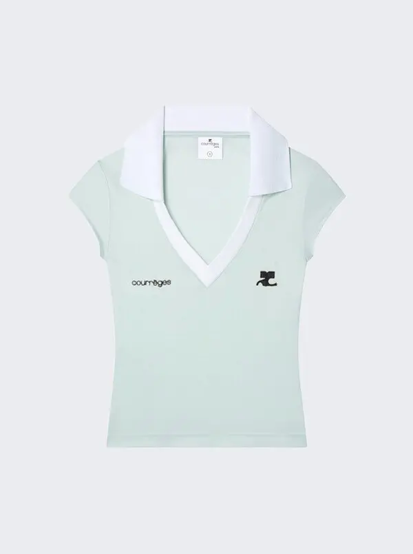 COURRÃ¨GES Sports Cropped Polo Top