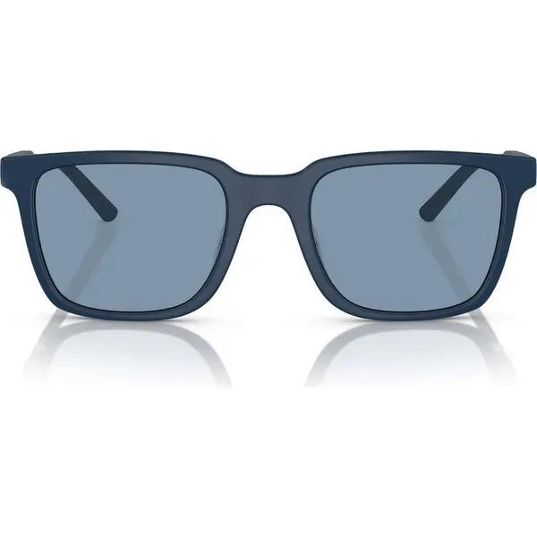 Oliver Spencer X Roger Federer Rectangular Sunglasses - Semi-matte Blue Ash/marine