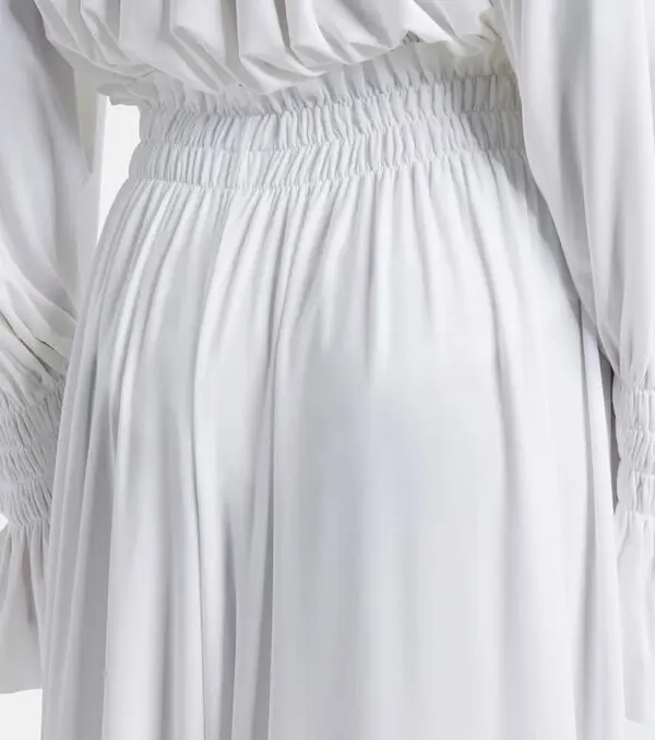 Norma Kamali Gathered Wide-leg Pants