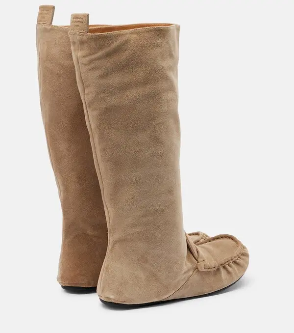 Acne Studios Suede Knee-high Boots - Beige
