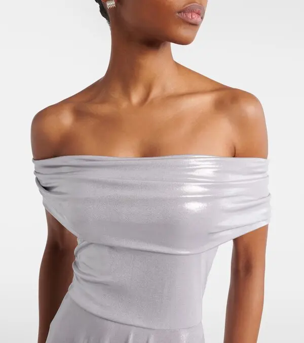 Norma Kamali Off-shoulder Gown
