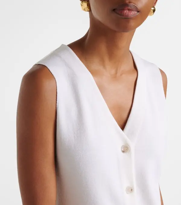 Jardin Des Orangers Virgin Wool Buttoned Vest