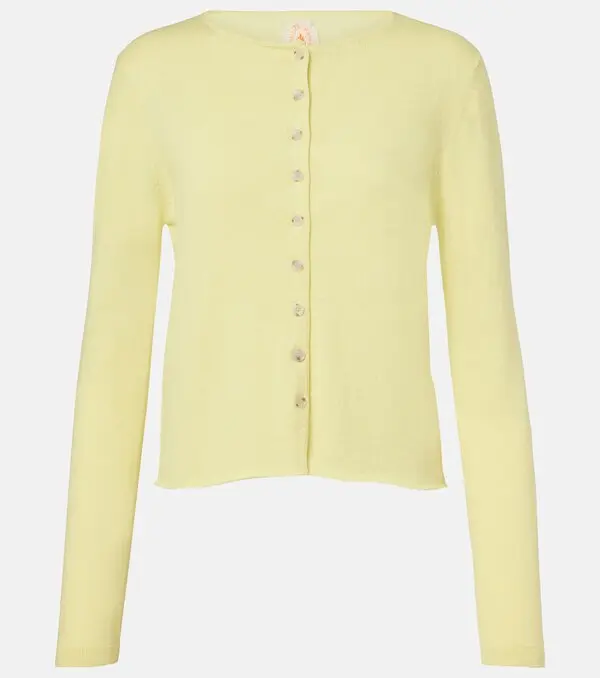 Jardin Des Orangers Cotton And Cashmere Cardigan - Yellow