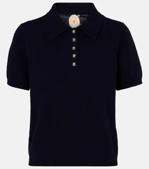 Jardin Des Orangers Cotton And Cashmere Polo Shirt - Blue