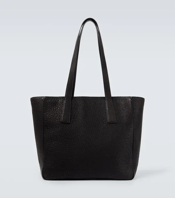 THE ROW Hector Leather Tote Bag - Black