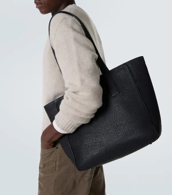 THE ROW Hector Leather Tote - Black