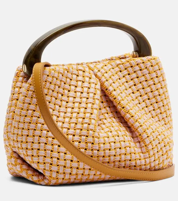 Dries Van Noten Woven Raffia-effect Top-handle Bag