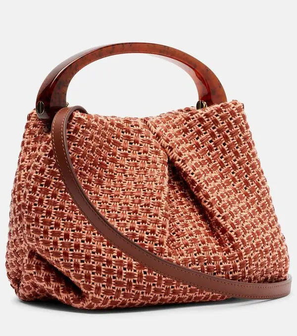 Dries Van Noten Woven Raffia-effect Top-handle Bag