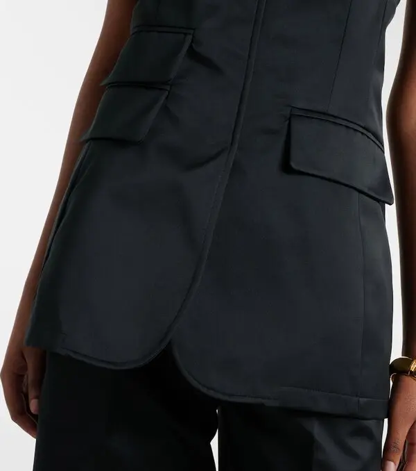 THE FRANKIE SHOP Luma Satin Top - Black