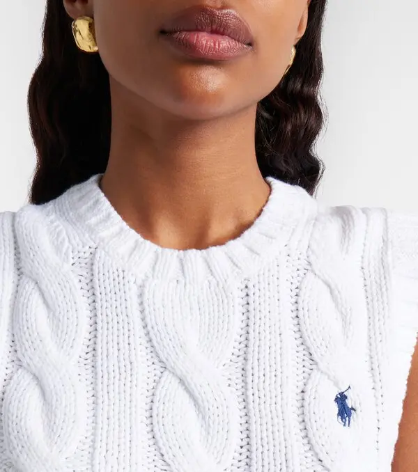 Polo Ralph Lauren Cable-knit Cotton Sweater Vest - White