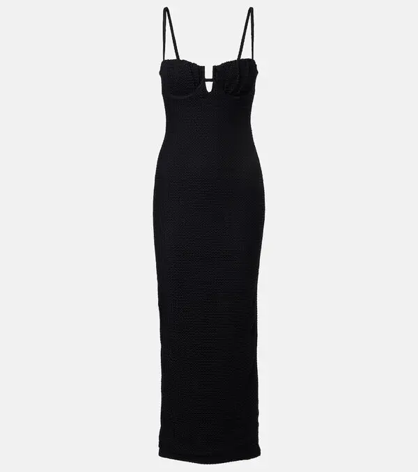 MONTCE Petal Maxi Dress - Black
