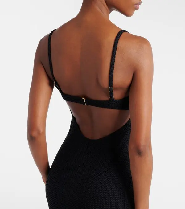 MONTCE Petal Maxi Dress - Black
