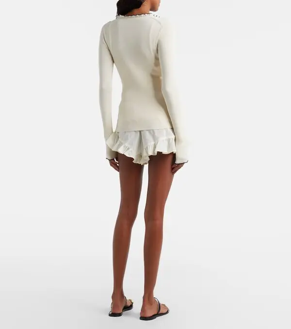 MONTCE Ruffled Cotton Shorts