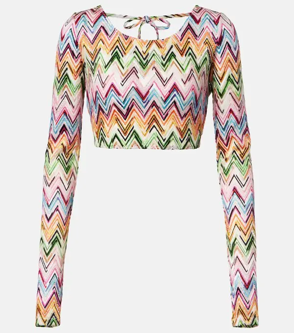 Missoni Zigzag Cropped Knit Top