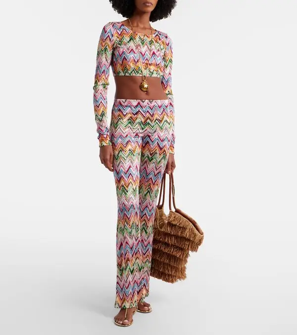 Missoni Zigzag Cropped Knit Top