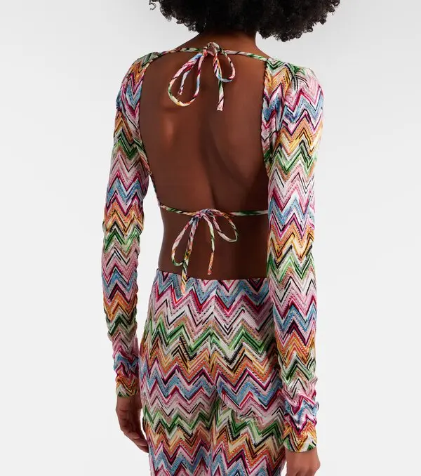 Missoni Zigzag Cropped Knit Top