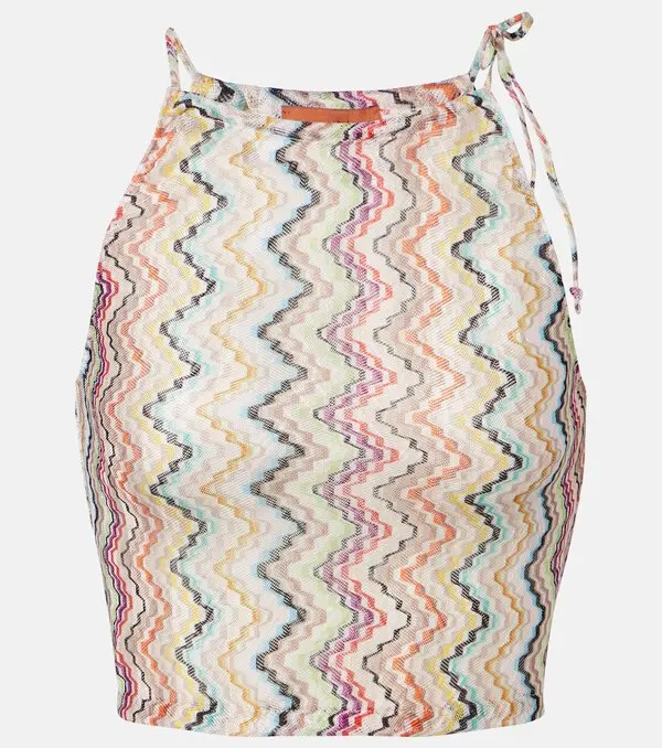 Missoni Zigzag Cropped Knit Top - Multicoloured