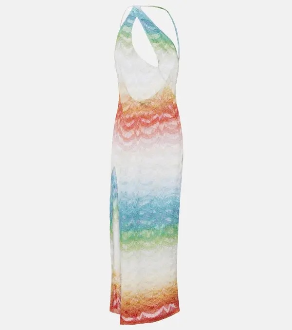 Missoni Asymmetric Lamé Maxi Dress