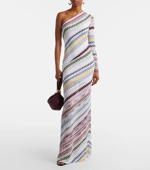 Missoni Zigzag Asymmetric Maxi Dress - Multicoloured
