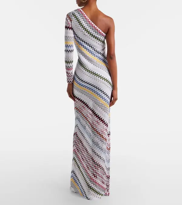 Missoni Zigzag Asymmetric Maxi Dress - Multicoloured