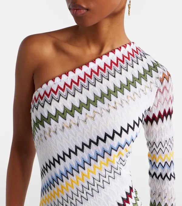 Missoni Zigzag Asymmetric Maxi Dress - Multicoloured