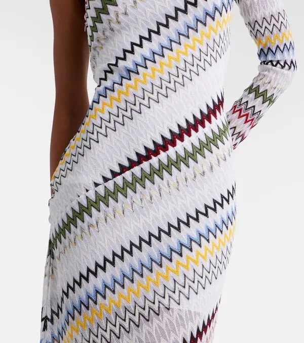 Missoni Zigzag Asymmetric Maxi Dress - Multicoloured