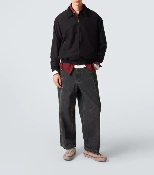 A.PRESSE Cotton And Silk Blend Zip-up Jacket