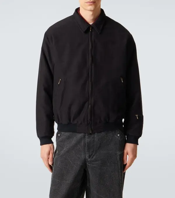A.PRESSE Cotton And Silk Blend Zip-up Jacket
