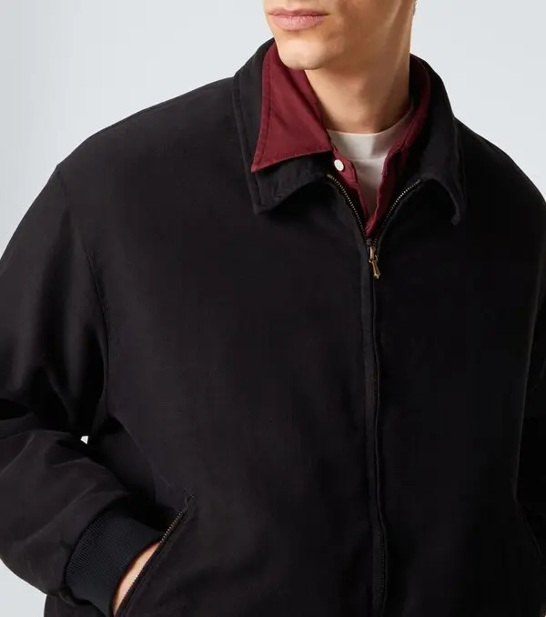 A.PRESSE Cotton And Silk Blend Zip-up Jacket