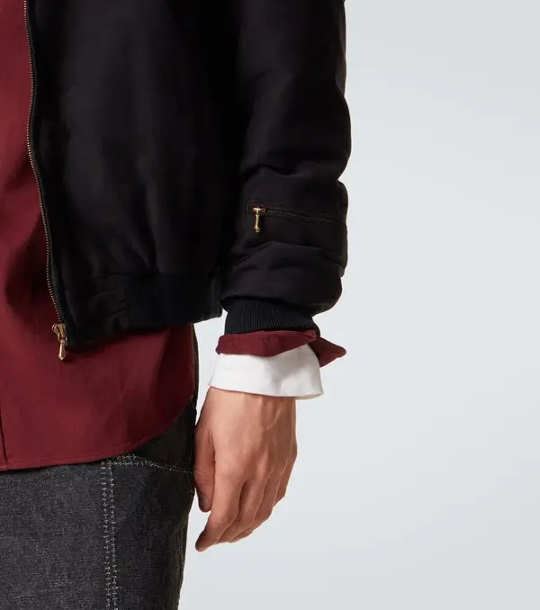A.PRESSE Cotton And Silk Blend Zip-up Jacket