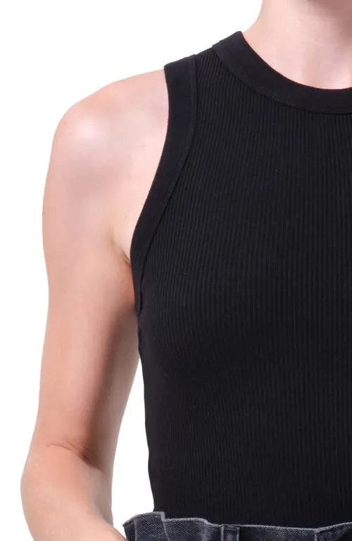 AGOLDE Leigh Rib Racerback Tank - Black