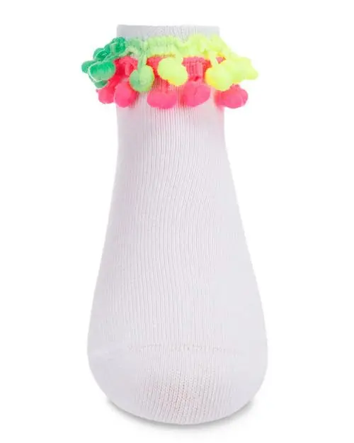 MEMOI Pom Pom Anklet Socks