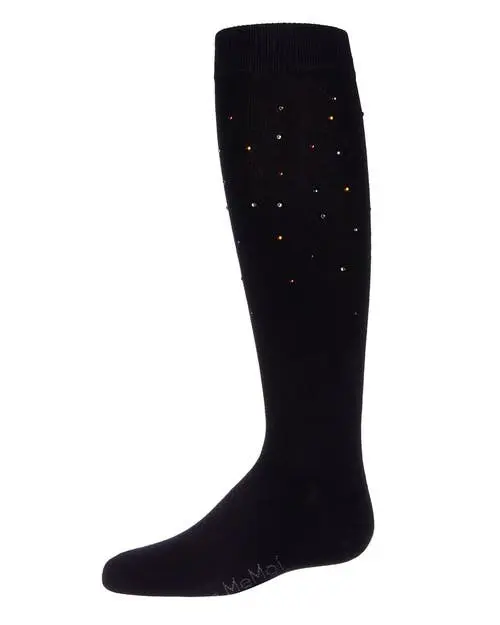 MEMOI Embellished Knee-high Socks - Black