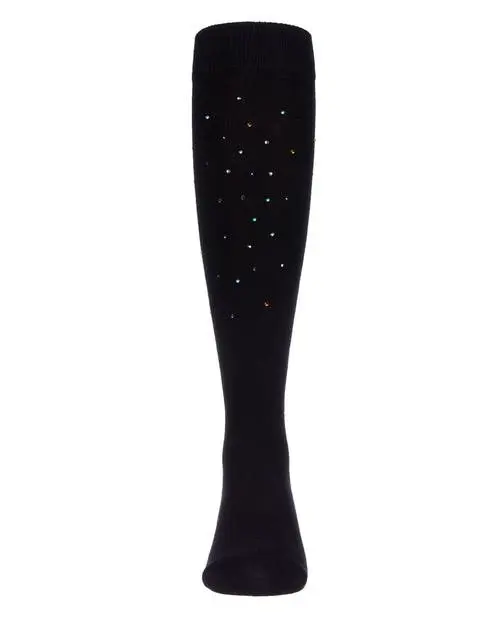 MEMOI Embellished Knee-high Socks - Black