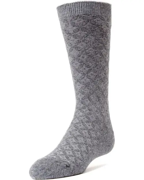 MEMOI Diamonds And Dots Crew Socks - Charcoal